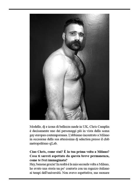 Homopolitism My Interview With The Handsome Chris Camplin On