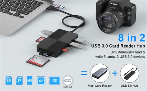 USB C USB Multi Card Reader Hub USB Memory Card Adapter With Multiport Hub Of USB