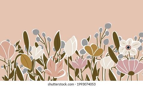 2 Thousand Botanical Floral Bottom Border Royalty Free Images Stock