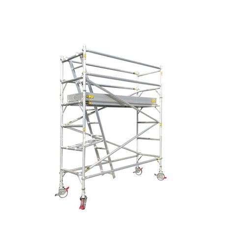 Single Width Ladder Access Mobile Tower Scaffold 0 9m X 2 5m Titan Scaffolding