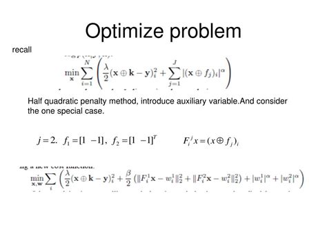 ppt fast image deconvolution using hyper laplacian prior powerpoint