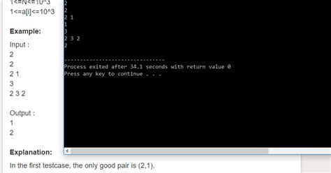 geeksforgeeks solution for good pairs