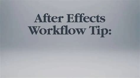 How To Use The Solo Track Button In Adobe After Effects After Effects