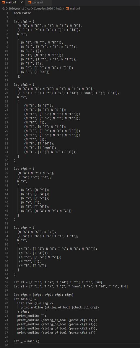 Solved Use Ocaml Implementing Top Down Parser Assignment