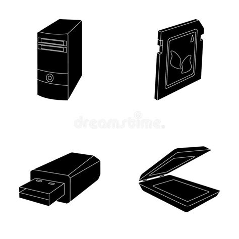 System Unit Icon In Cartoon Style Isolated On White Background Personal Computer Symbol Stock