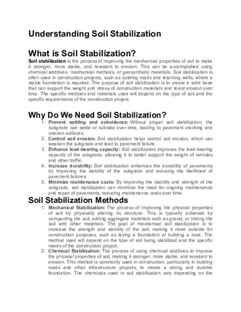 Doc Understanding Soil Stabilization What Is Soil Stabilization Doc Understanding Soil Stabilization What Is Soil Stabilization