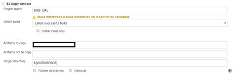 Git Jenkins S3 Copy Artifact Build Parameters Not Supported In Project Name Field Stack