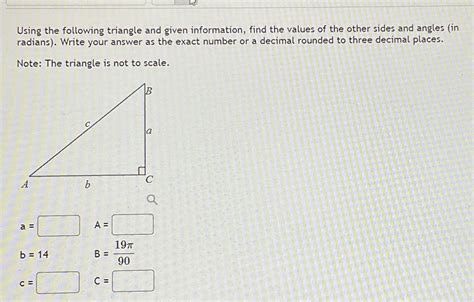 solved using the following triangle and given information
