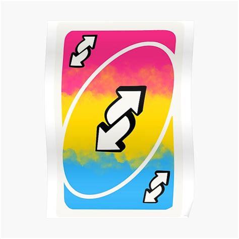 Pansexual Pride Uno Reverse Card Poster By Mlemingfox101 Redbubble