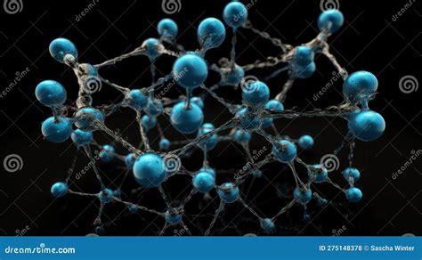 Intricate Molecules Revealed A Detailed Molecular Structure In Stunning 8k Stock Illustration