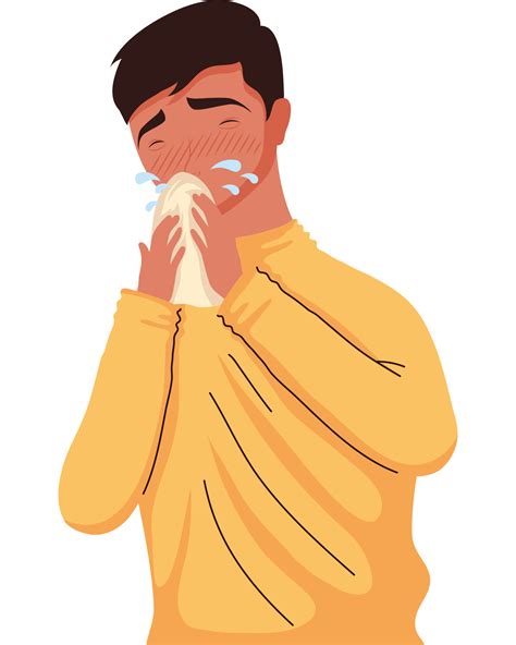 Man Sick With Flu 24098169 Png