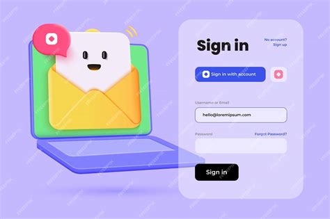 Premium Vector Sign In Web Page Concept Account Login And Password Form Page On Screen Sign In