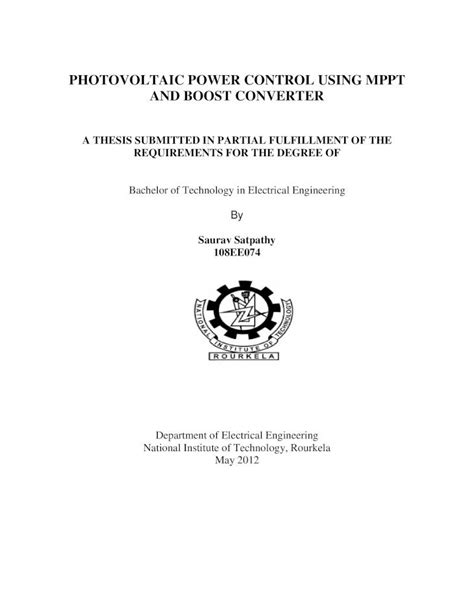 Pdf Photovoltaic Power Control Using Mppt And Boost Converter Dokumentips