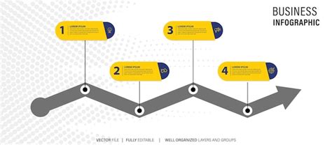 Premium Vector Vector Creative Infographic Four Steps Template