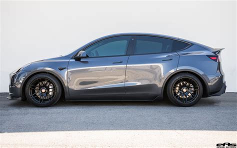 Tesla Model Y Forgestar F14s And Tein Flex Z Coilovers European Auto