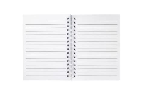White Notebook Isolated On Transparent Background Notebook Concept PNG