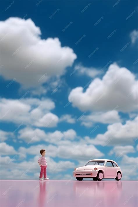 Free Ai Image Toy On Cloudy Blue Sky Landscape