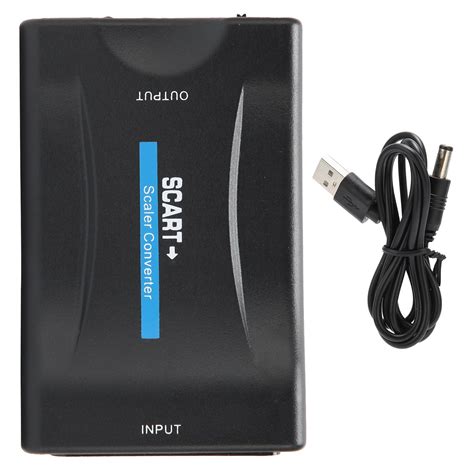 scart to highdefinition multimedia interface converter 1080p 20p output for audio video black