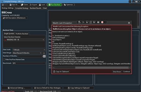 Saving Strategy Backtest Settings For Compiled Strategy Wealthlab