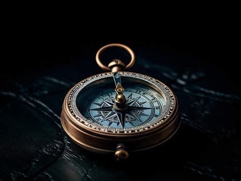 A Close Up Of A Compass Premium Ai Generated Image