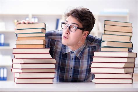 The Nerd Funny Babe Preparing For University Exams Stock Photo Image Of Mood Exam