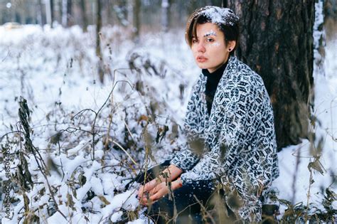 Sad Girl In Winter