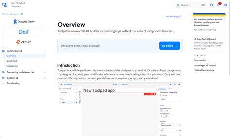 Add Live Demo Button To The Docs And Github Repo · Issue 1224 · Muitoolpad · Github