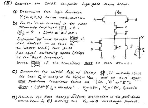 Solved Llum Consider The CMOS Composite Logic Gate Shown Chegg Com