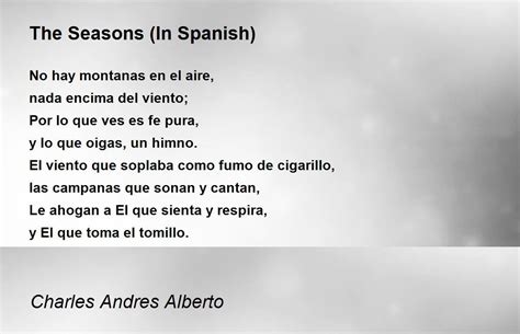Famous Spanish Poems About Nature In English And Spanish Age