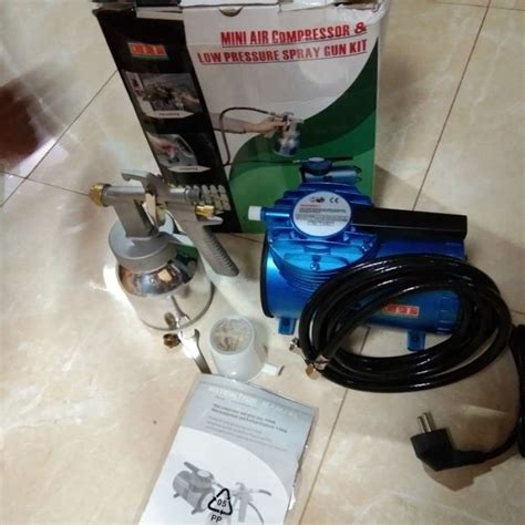 Promo Compressor Set Spray Kit Alat Semprot Cat Dan Kompresor Kumplit Diskon Di Seller