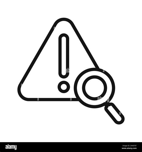 Problem Identification Icon Vector Symbol Or Sign Set Collection In Black And White Outline