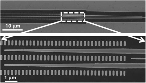 The Sem Pictures Of The Fabricated Dual Trident Swg Edge Coupler
