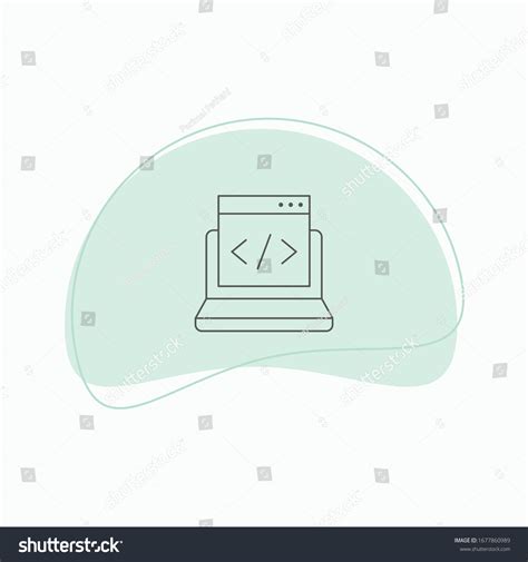 Developer Coding Icon Illustration Isolated Vector Stock Vector