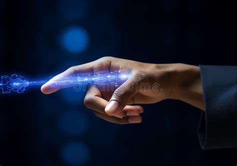 Innovation Blue Screen Virtual Future Hand Business Interface Tech Concept Technology Digital