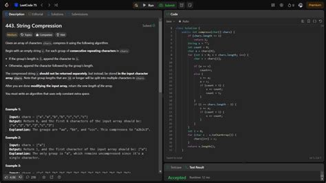 Vishnukumar T On Linkedin Day10 Of Leetcode75 String Compression