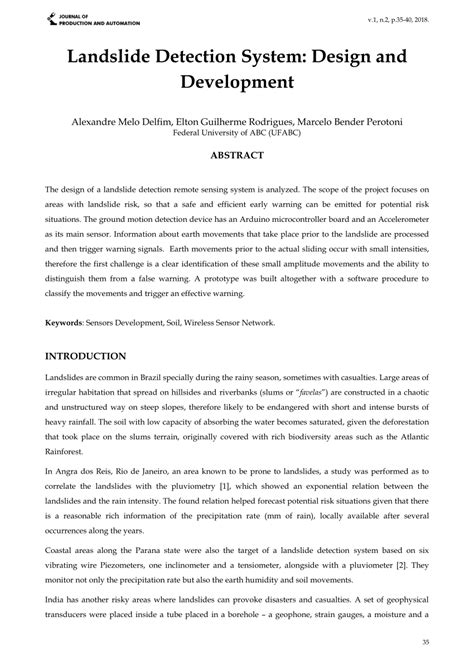 PDF Landslide Detection System Design And Development