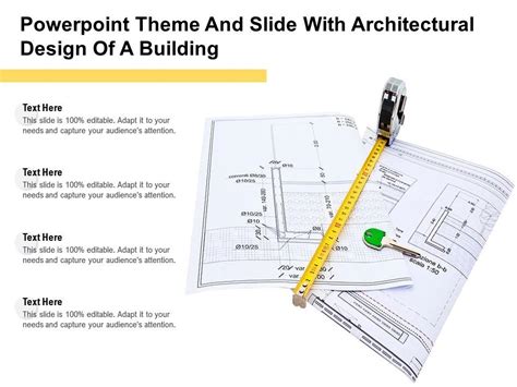 Powerpoint Theme And Slide With Architectural Design Of A Building Presentation Graphics