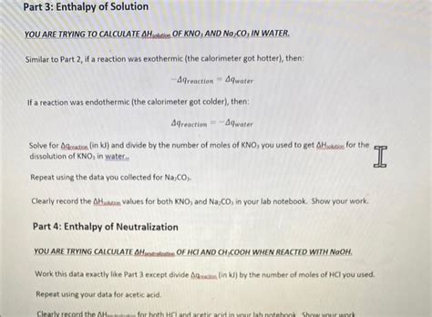 Solved You Are Trying To Calculate Hsolution Of Chegg Com