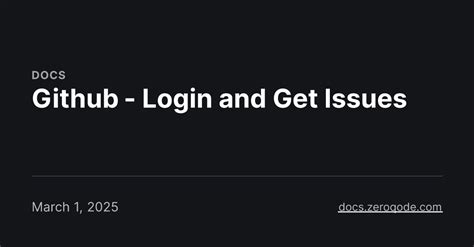 Github Login And Get Issues