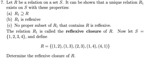 Solved Let R Be A Relation On A Set S It Can Be Shown Chegg