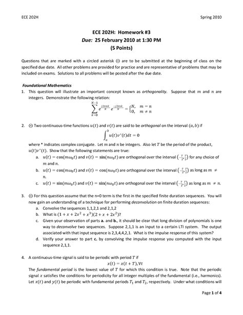 Homework Iii For Linear Circuit Analysis Ii Ece 20200 Docsity