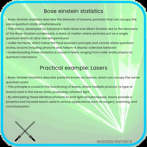 Bose Einstein Statistics Quantum Theory Particle Behavior And Thermal