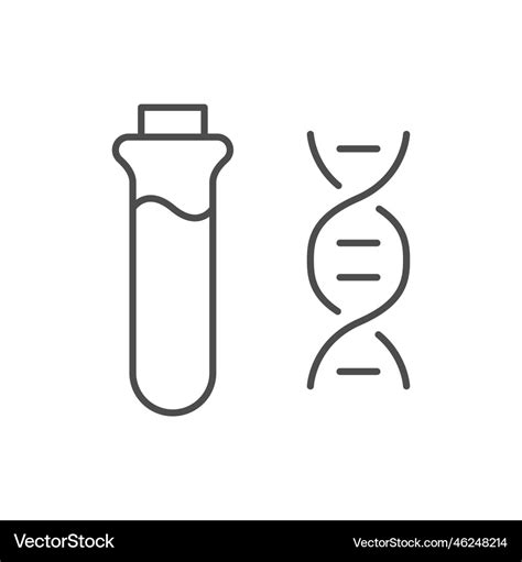 Gene Sample Line Outline Icon Royalty Free Vector Image Gene Sample Line Outline Icon Royalty Free Vector Image