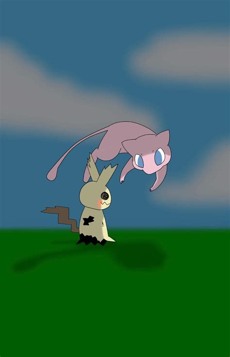 Mew And Mimikyu Fanart Pokémon Amino