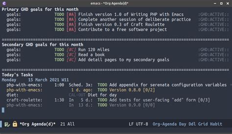 Displaying My Monthly Goals In Org Agenda