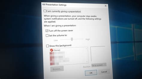 Methods To Enable Disable Presentation Settings In Windows