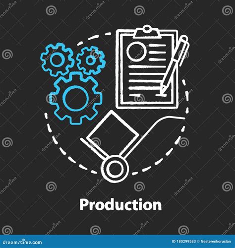 Job Production Chalk Concept Icon Jobbing And One Off Production Idea Custom Work Producing