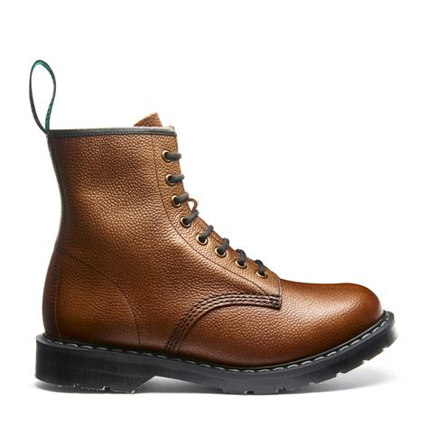 Mahogany Country Calf Grain 8 Eye Derby Boot Nps Solovair Usa