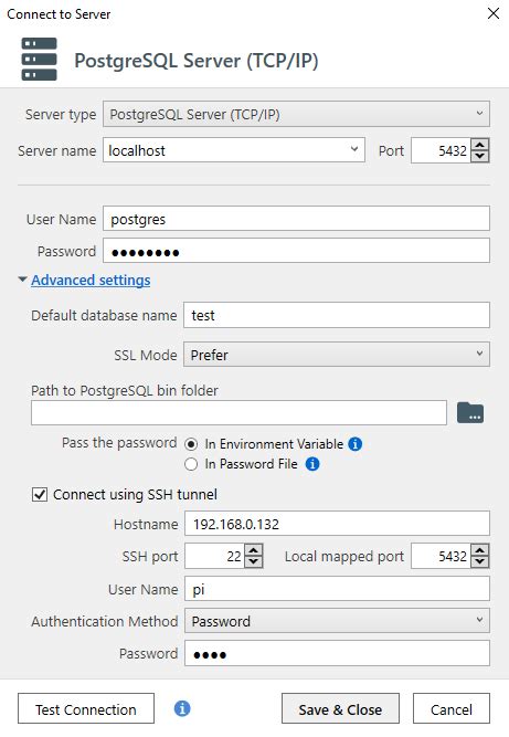 can t connect to remote posgresql server application issues sql