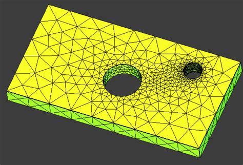 Example 2 After Applying A Mesh Refinement Using Two Fem Mesh Region Objects The Large Hole Is